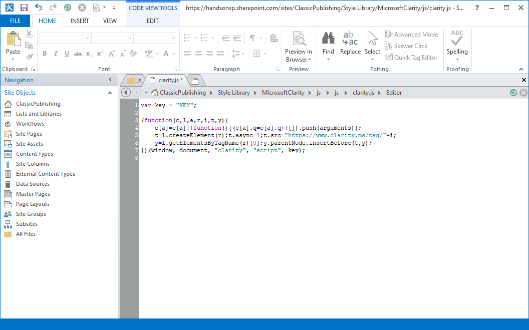 How to add Microsoft Clarity to classic SharePoint - HANDS ON SharePoint
